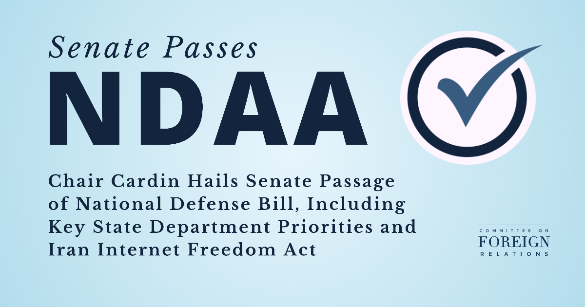 [2024-12-18] Chair Cardin Hails Senate Passage of National Defense...